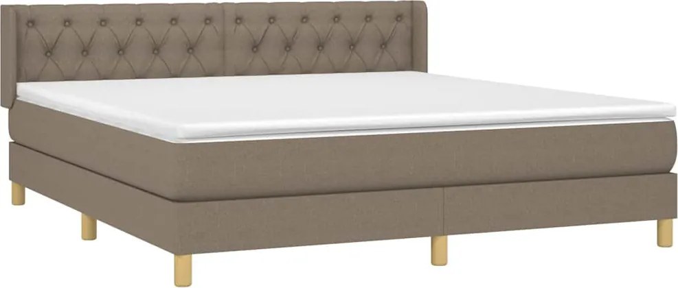 Box spring postel s matrací taupe 160x200 cm textil 3130525