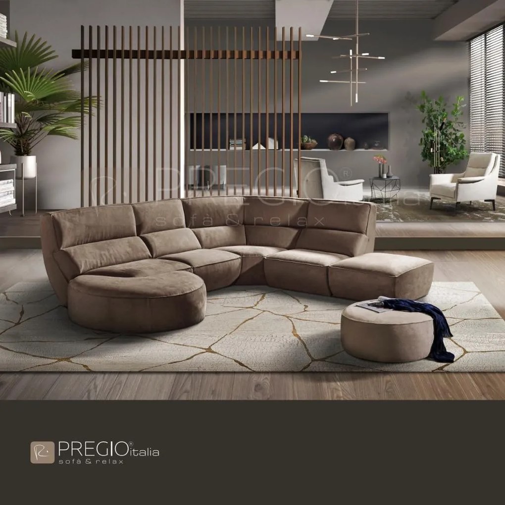 Pregio Italia sofa&relax Modulová pohovka EASY Provedení: modul s područkou 98x96cm, Vzorník látek: tekno fibra 04 hazelnut