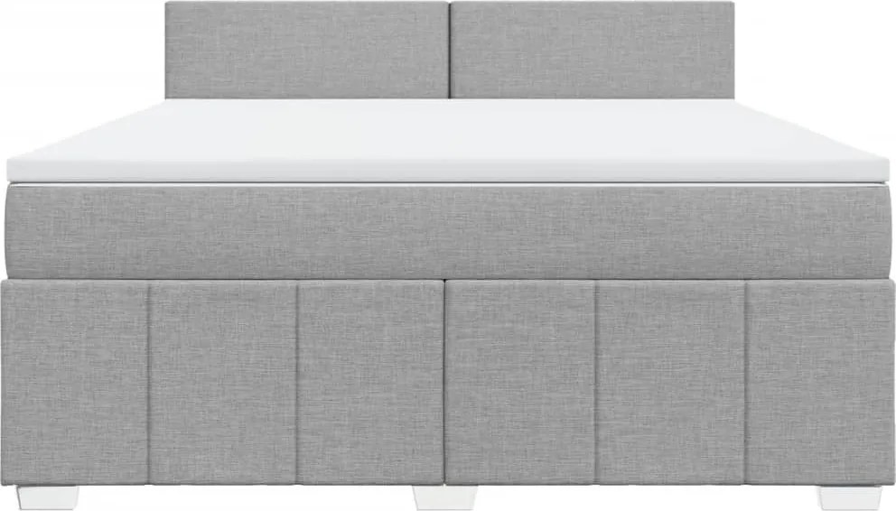 Box spring postel s matrací světle šedá 180 x 200 cm textil 3287140