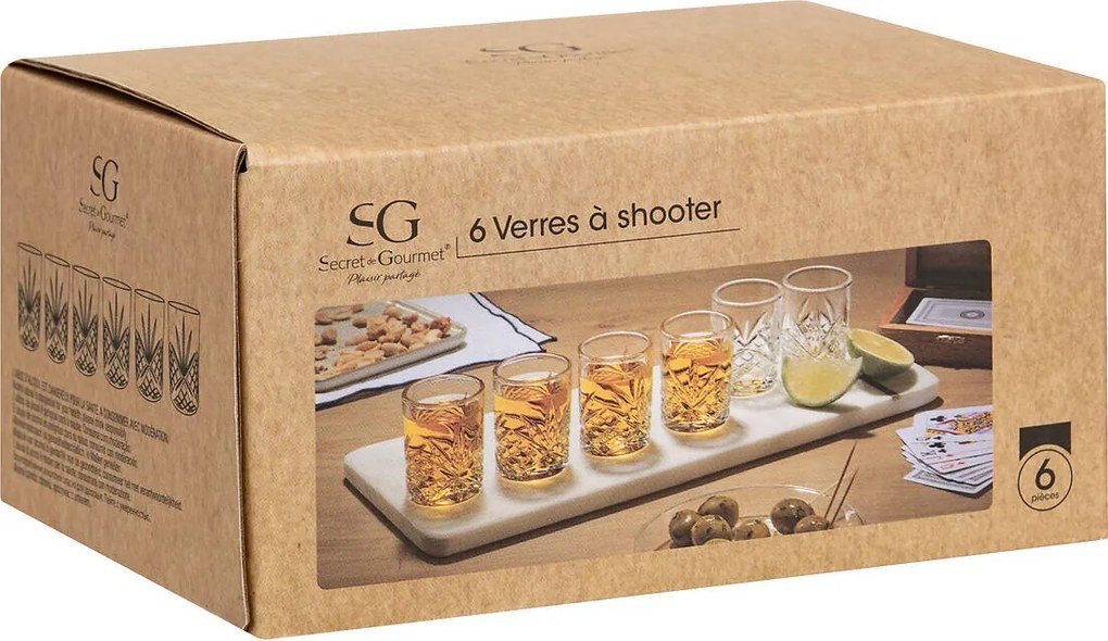 6 skleniček na panáky AUTOMNE, 60 ml