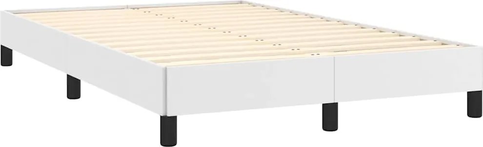 Box spring postel s matrací a LED bílá 120 x 190 cm umělá kůže 3270130