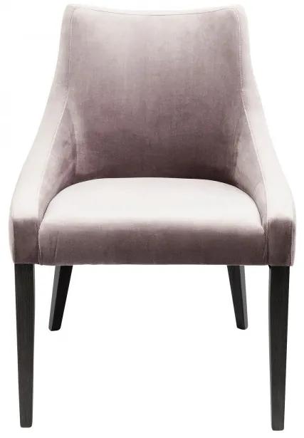 KARE DESIGN Židle Black Mode Velvet Grey 88 × 62 × 68 cm