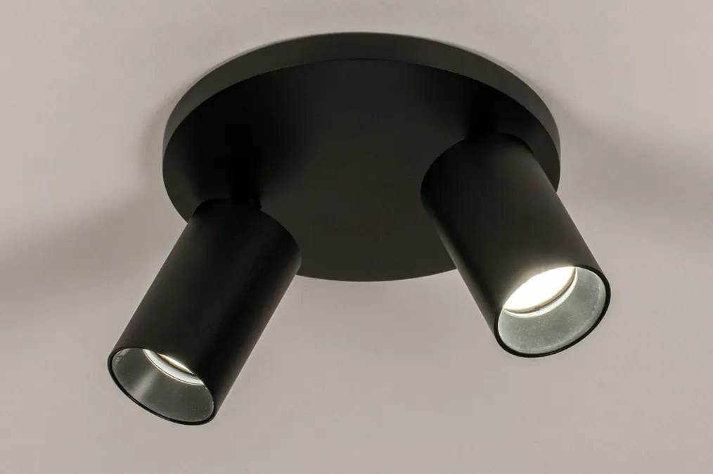 Stropní svítidlo do kuchyně Average Spot Black 2 Round