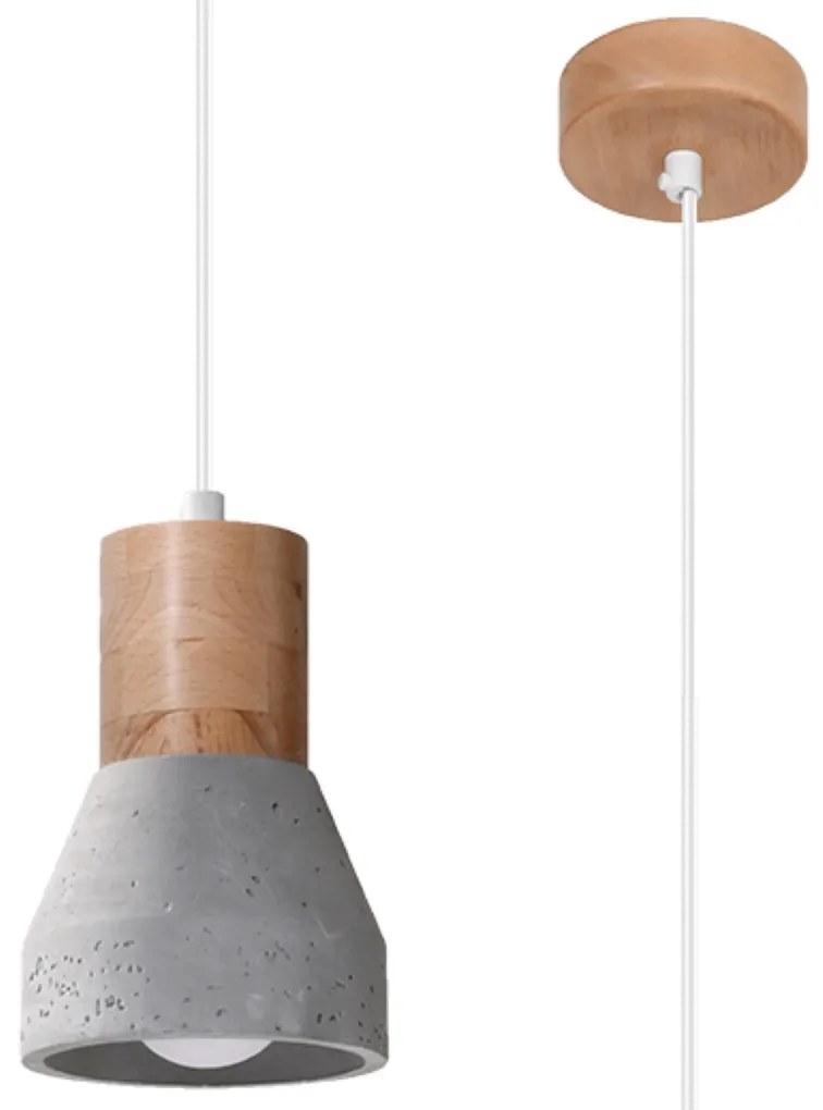 Sollux Lighting Závěsné svítidlo QUBIC šedé