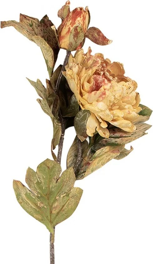 Dekorace růžová umělá květina pivoňka - 12*10*77 cm