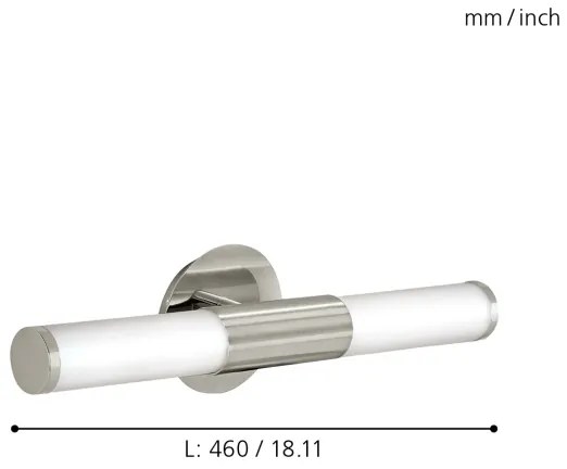 EGLO 87222-Koupelnové nástěnné svítidlo PALMERA 2xE14/40W bílé opálové sklo IP44