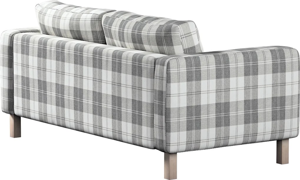 Potah na pohovku IKEA Karlstad 2-místná, nerozkládací, krátký barva šedá látka pletený vzor, vzorované