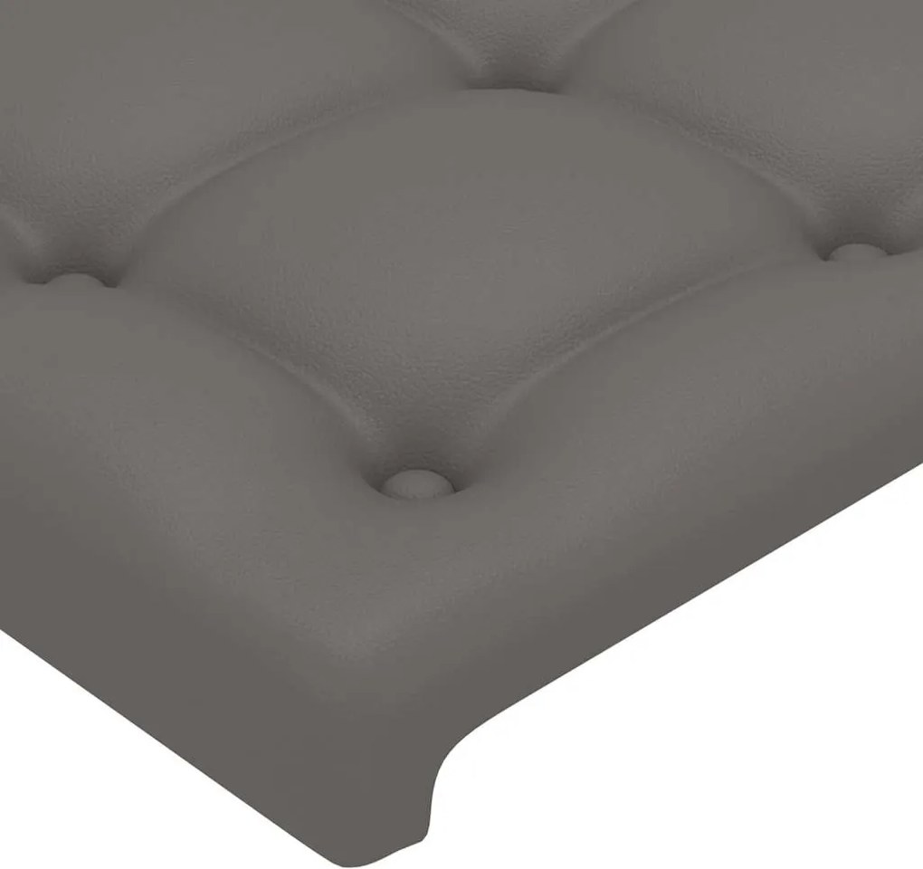 Čelo postele typu ušák šedá 147x23x78/88 cm umělá kůže 3117238