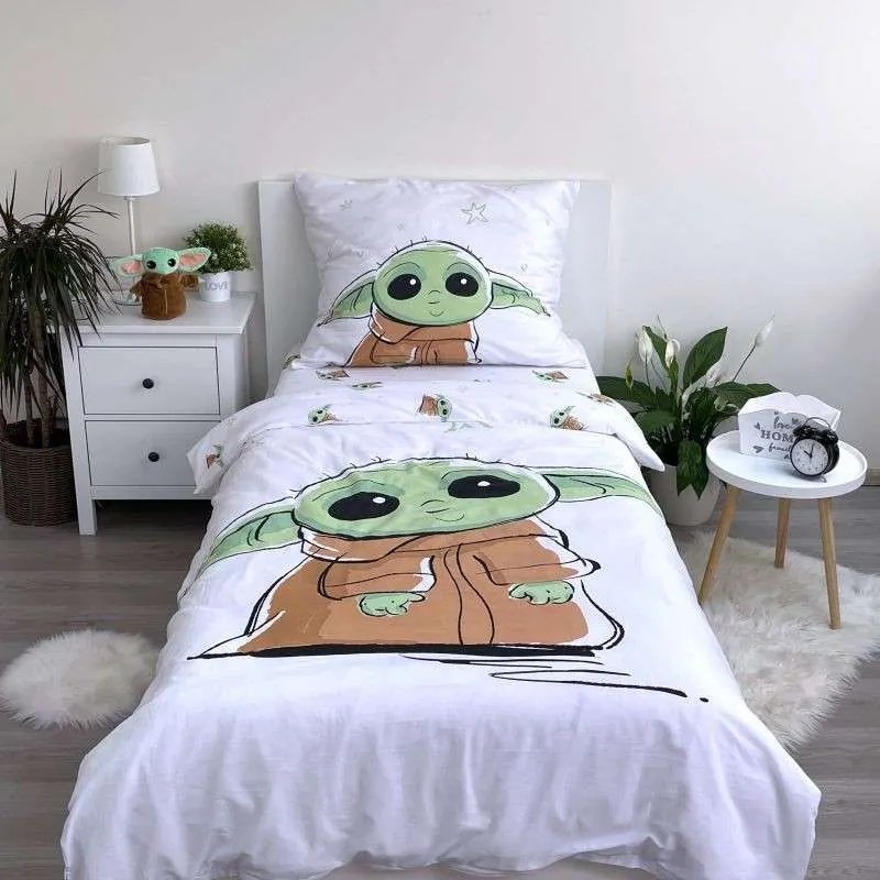 JERRY FABRICS Povlečení Star Wars Baby Yoda Bavlna, 140/200, 70/90 cm