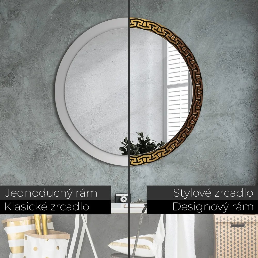 Kulaté dekorativní zrcadlo Řecký ozdoba fi 100 cm