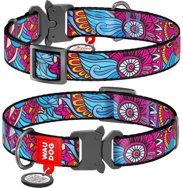 Obojek nylon 25mmx37-58cm WAUDOG Summer