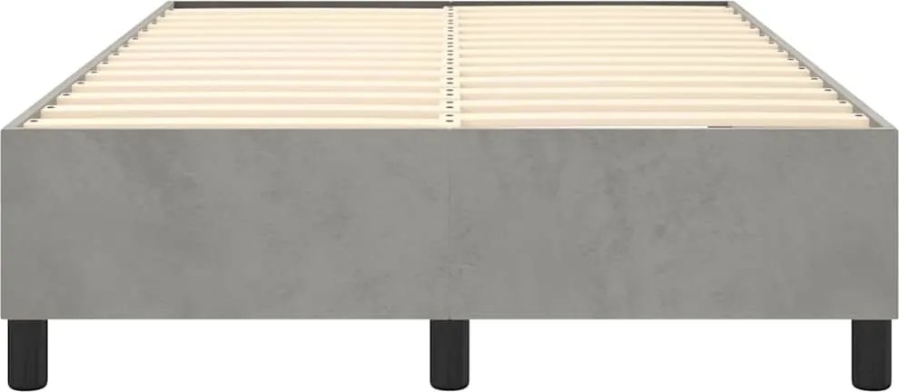 Rám postele s boxspringem světle šedá 120 x 200 cm samet 3121108