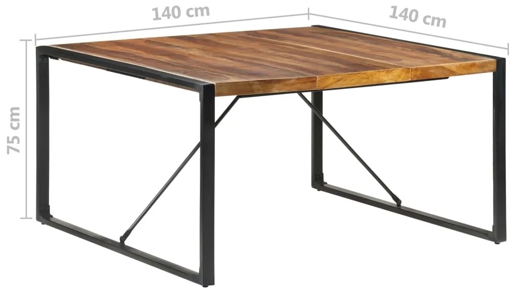 vidaXL Marketos Jídelní stůl 140 x 140 x 75 cm masivní dřevo