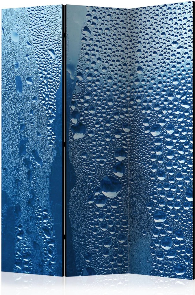 Paraván - Water drops on blue glass [Room Dividers] 135x172