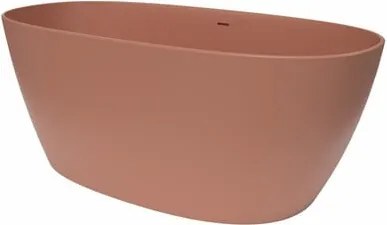 Volně stojící vana SAT Aula 160x78,7 cm litý mramor levá i pravá růžová SATAULA1600P