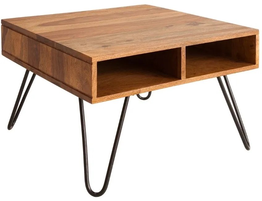 OnaDnes -20% Moebel Living Masivní sheeshamový konferenční stolek Remus 60x60 cm