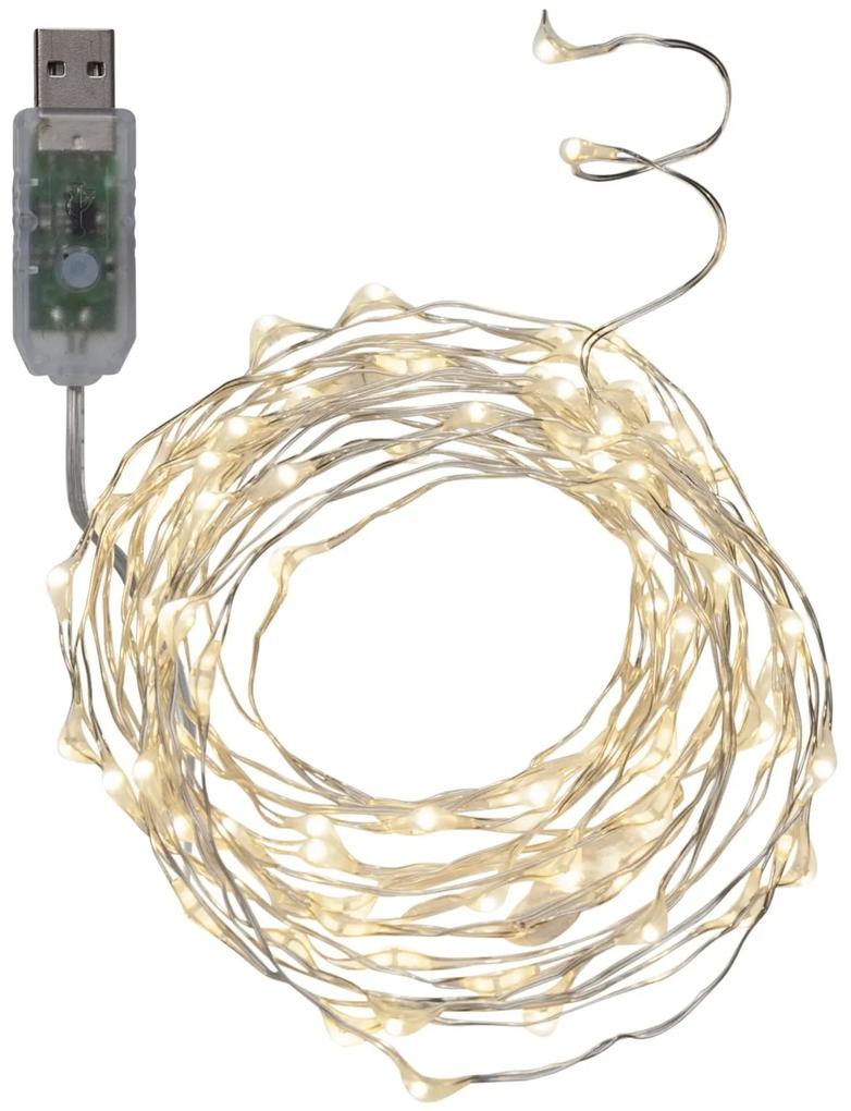 STAR TRADING USB světelný řetěz - Light Thread, čirá barva