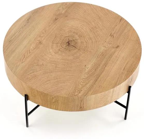 HALMAR BROOKLYN konferenční stolek přírodní dub/černý (1081)