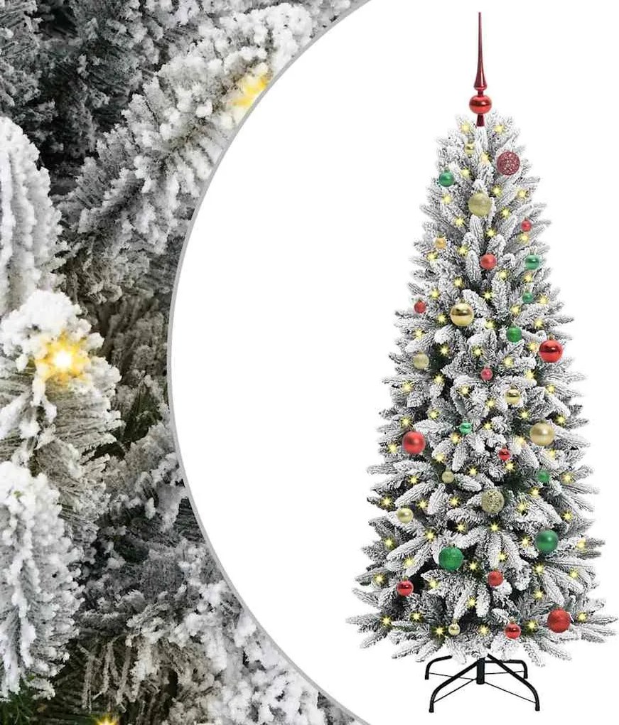 Umělý vánoční stromeček Bílá 150 cm PVC, plast, ocel a PE 3396041