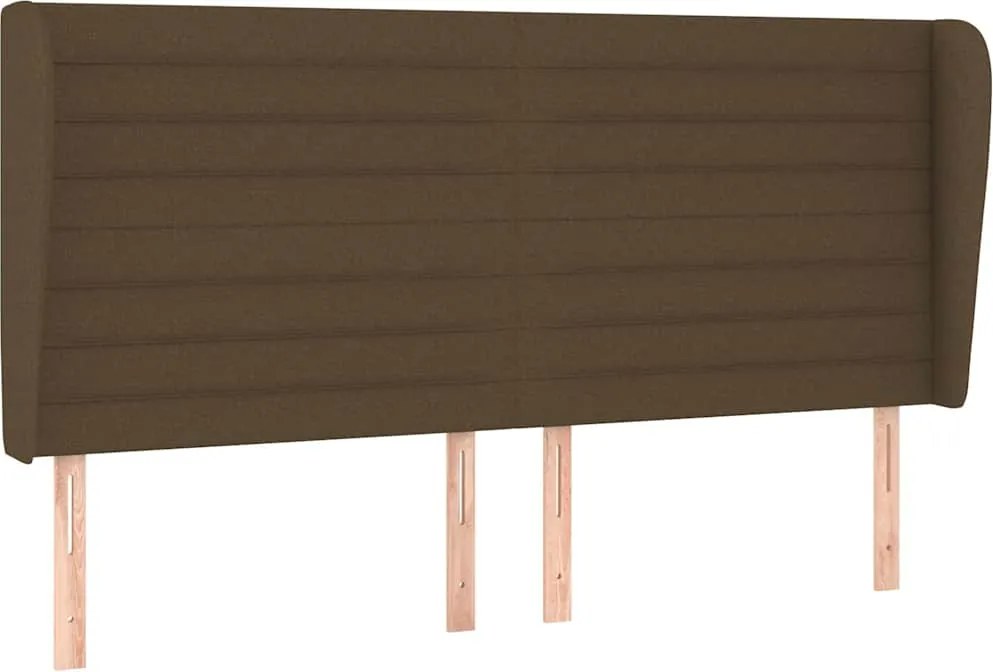 Box spring postel s matrací tmavě hnědá 180x200 cm textil 3128064