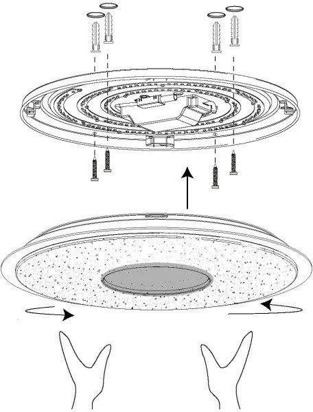Eglo 98768 - LED RGB Stmívatelné stropní svítidlo LANCIANO-C LED/38W/230V + DO