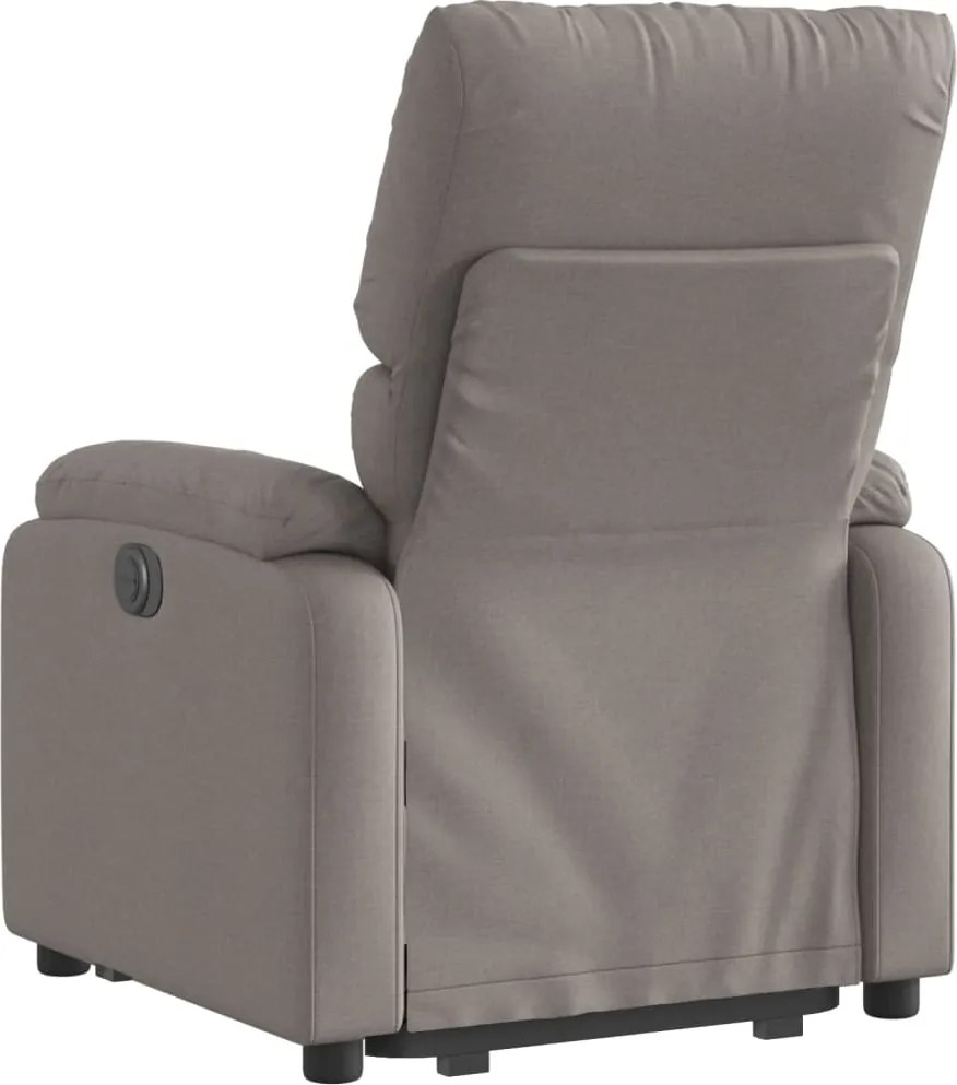 Elektrické zvedací polohovací křeslo taupe textil 3204856