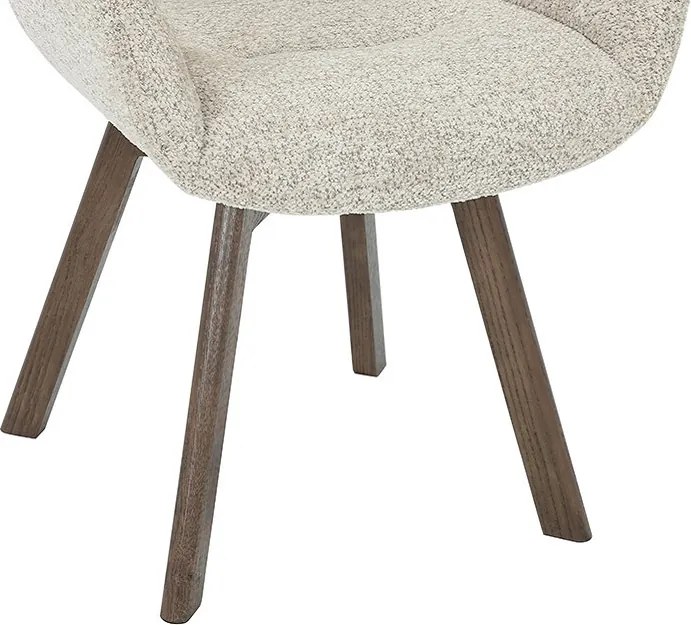 Designová otočná židle Yanisin taupe / hnědá
