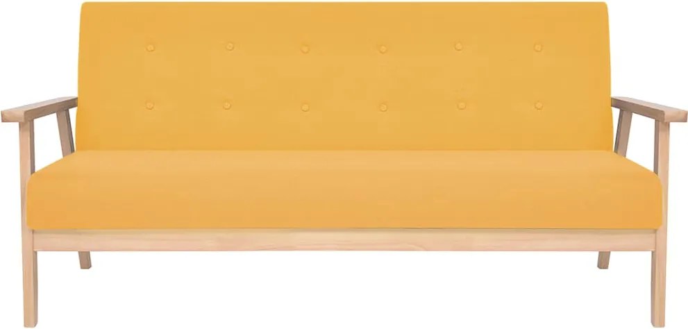 Trojmístná sedačka, textil, žlutá 244659