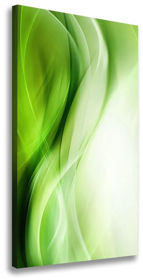 Wallmuralia Vertikální Foto obraz na plátně Zelené vlny pozadí 50x100