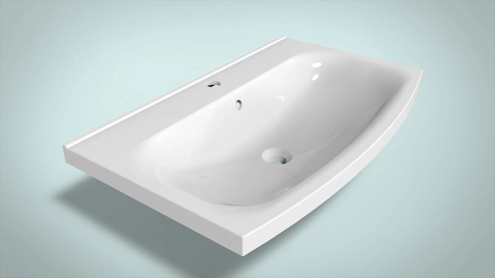 Kingsbath Stellantis White 80 koupelnová skříňka s umyvadlem