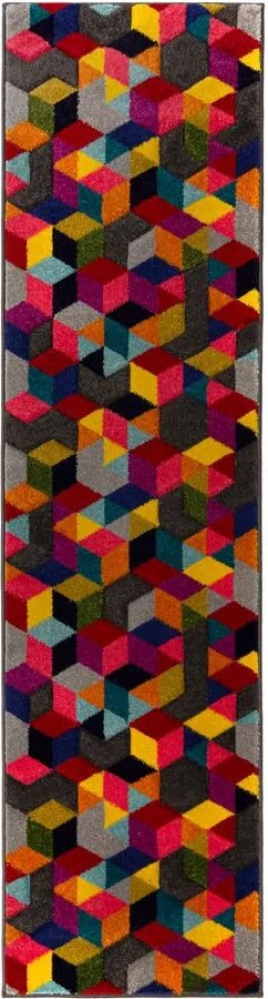 Flair Rugs, Běhoun Spectrum Dynamic Multi, 66x230, vícebarevná, chodba / předsíň