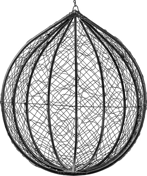 BPS-koupelny Závěsné houpací křeslo GARDEN KORFU HYD-4350 bez podstavce, černé