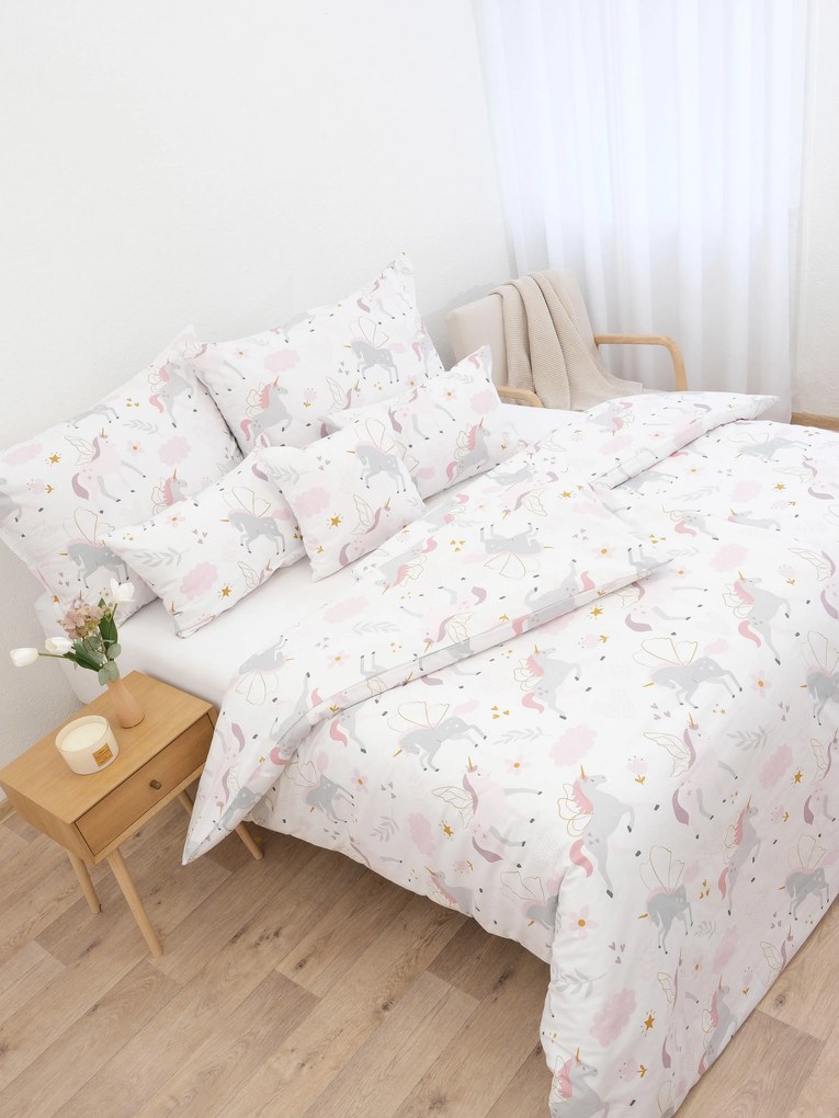 MK Lůžkoviny Bavlněné povlečení Renforcé - Unicorn 140 × 200 cm, 70 x 90 cm
