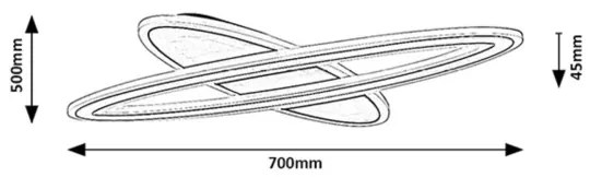 Rabalux 71313-LED Stm. stropní svítidlo TANELI 70W/230V 3000/4000/6000K černá+DO