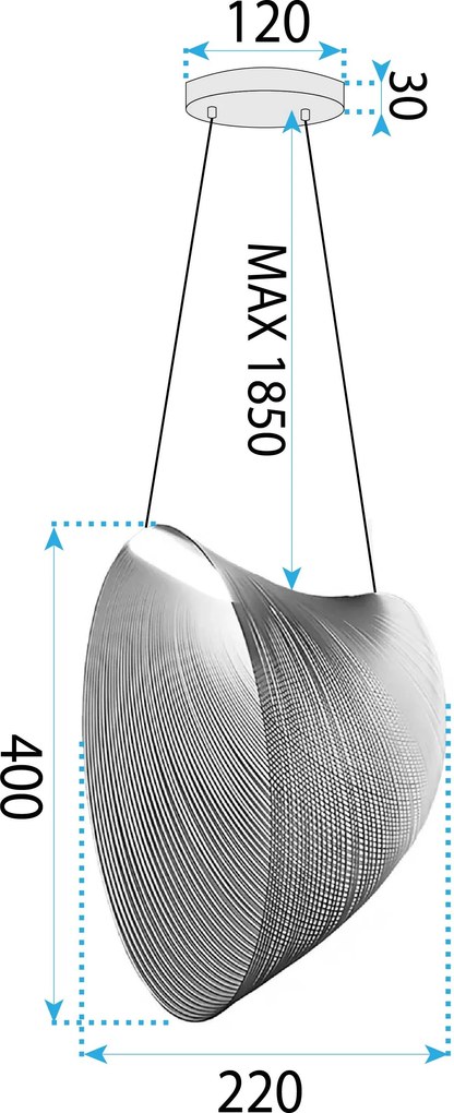 Toolight Závěsné dřevěné LED osvětlení D111 LHJ054-1CP