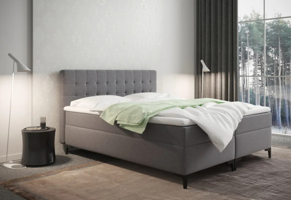 Expedo Čalouněná postel boxspring CHANTAL + topper, 160x200, muna 8