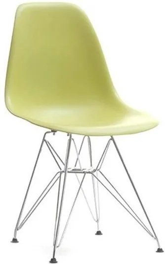 design4life Židle PRIX zelená, chrom