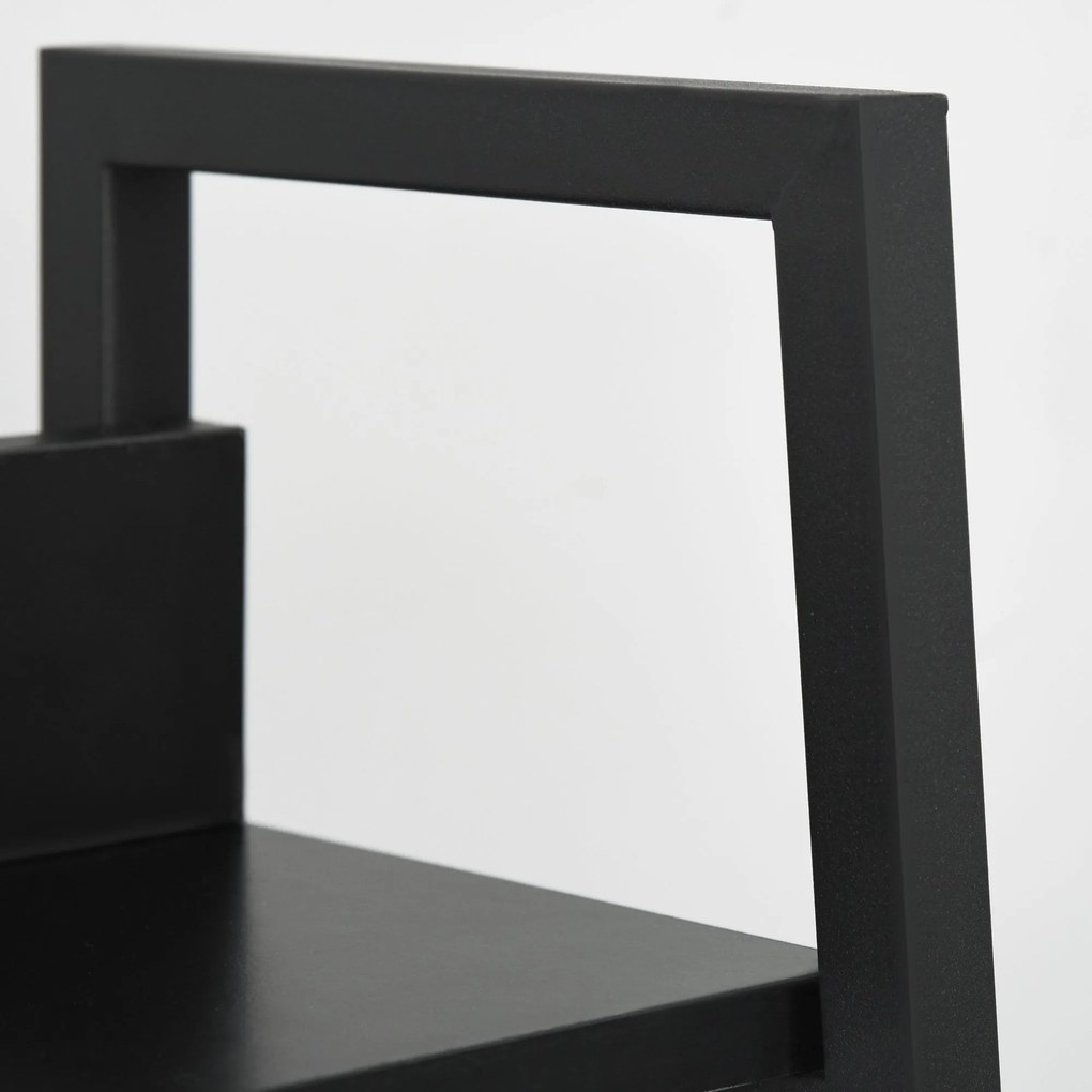 HOMCOM Knihovna v Průmyslovém Stylu - Opěrná 5 Policová 70L x 35Š x 150V cm Černá
