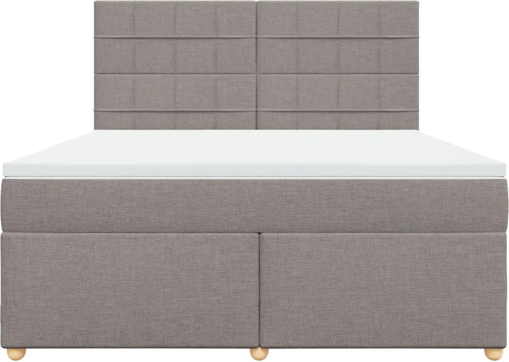 Box spring postel s matrací taupe 180x200 cm textil 3293663