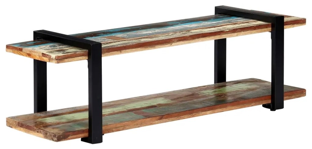 TV stolek 130 x 40 x 40 cm masivní recyklované dřevo - Default Title