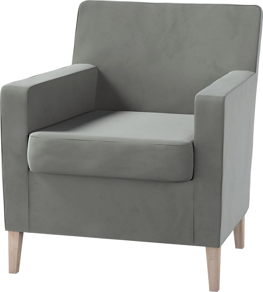Potah na křeslo IKEA Karlstad barva šedá látka lesklé, sametová