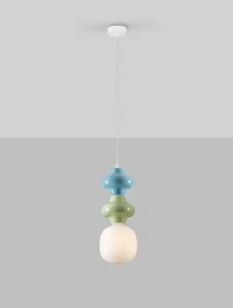 LED zeleno-modré designové svítidlo Clio