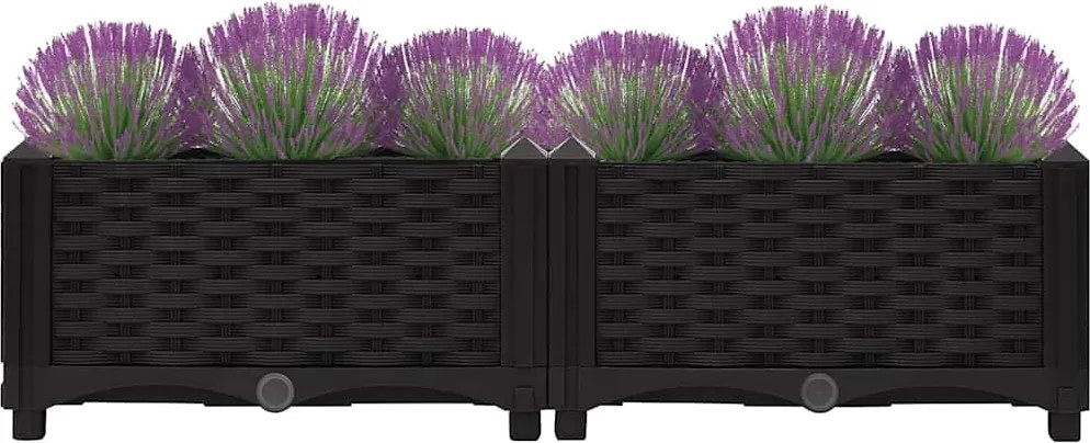 Vyvýšený záhon 80 x 40 x 23 cm polypropylen 316527