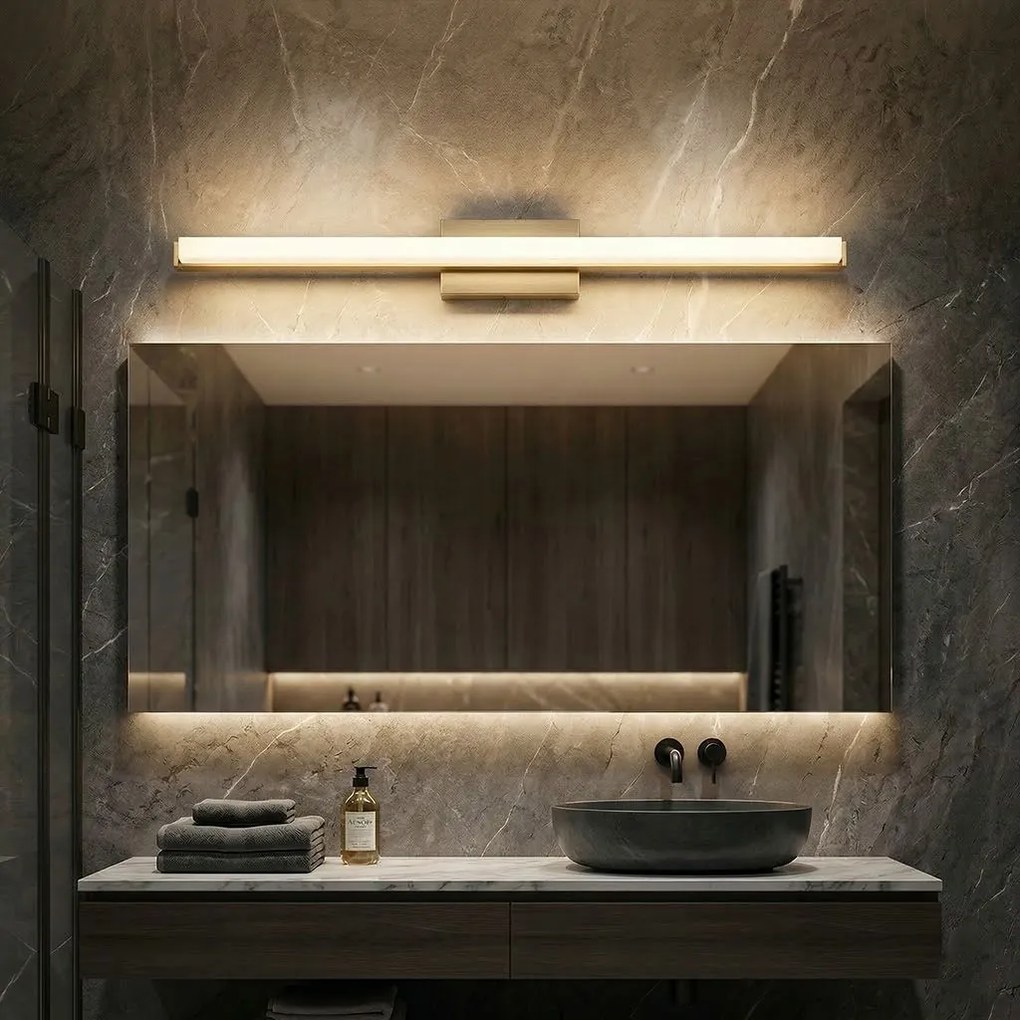 Toolight Toolight, LED nástěnné svítidlo 80cm, 13W, 4000K, 1000lm, APP1853-1W, zlatá matná, OSW-66007