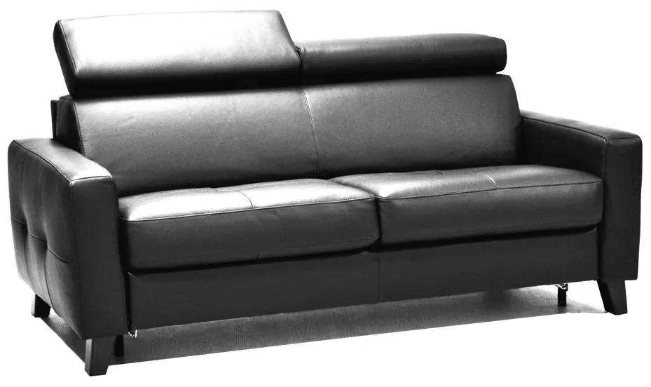 POLYFORMITALIA Kožená rozkládací sedačka SENNA Provedení: 2-místná rozkládací, Vzorník kůží: Spessorato D755 cobalto nuv.