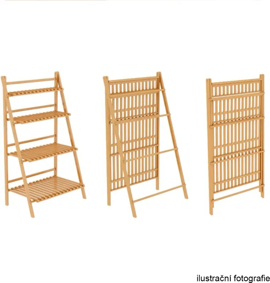 Skládací regál, bílá, Nepel TYP 2 + dárek