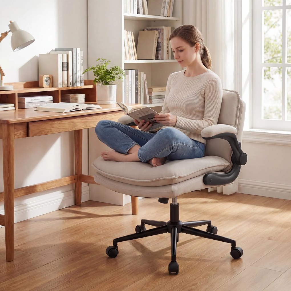 Costway Ergonomická kancelářská židle, výškově nastavitelná psací židle, otočná