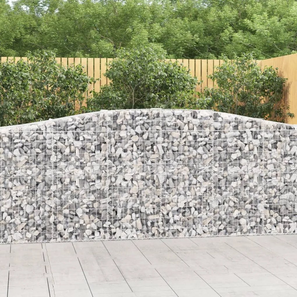 Klenuté gabionové koše 5 ks 400x50x100/120cm pozinkované železo 3145959
