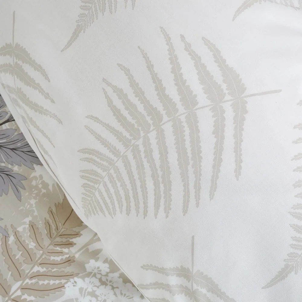 Béžovo-krémové povlečení na dvoulůžko 200x200 cm Floral Foliage – Catherine Lansfield