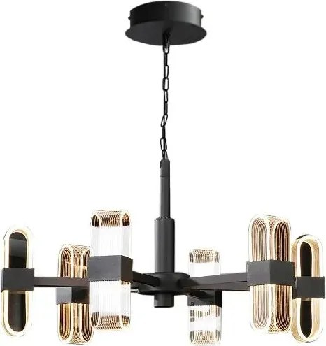 Toolight Toolight, LED závěsné stropní svítidlo 6x20W APP770-6C + dálkový ovladač, černá, OSW-05021